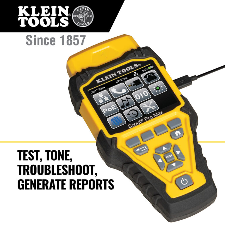 KLEIN TOOLS SCOUT™ PRO MAX CALIFICADOR DE REDES IMP. REPORTE ...