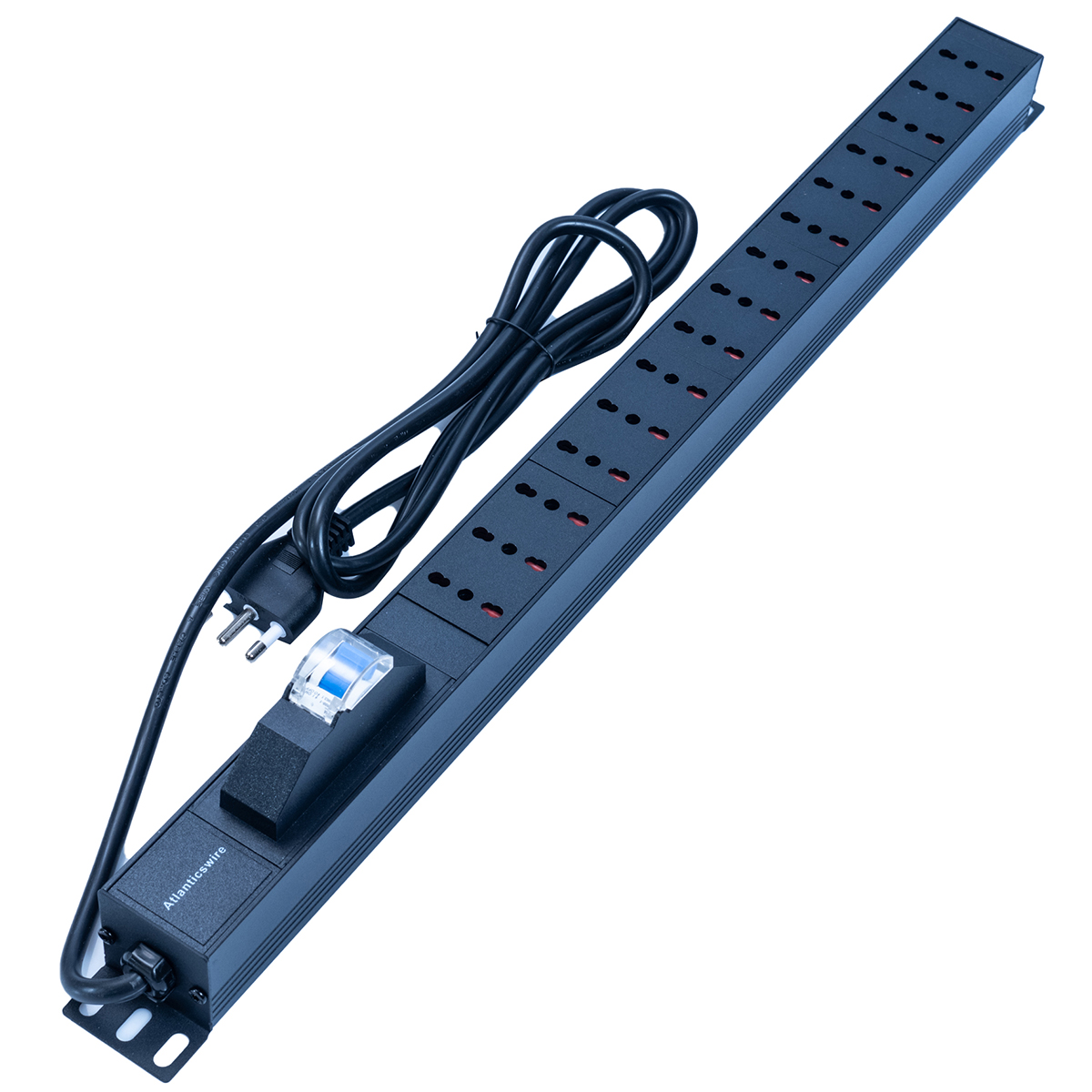 ATLANTICSWIRE PDU 15 ENCHUFES VERTICAL 25″ C/PROTECCION RACK/BASTIDOR